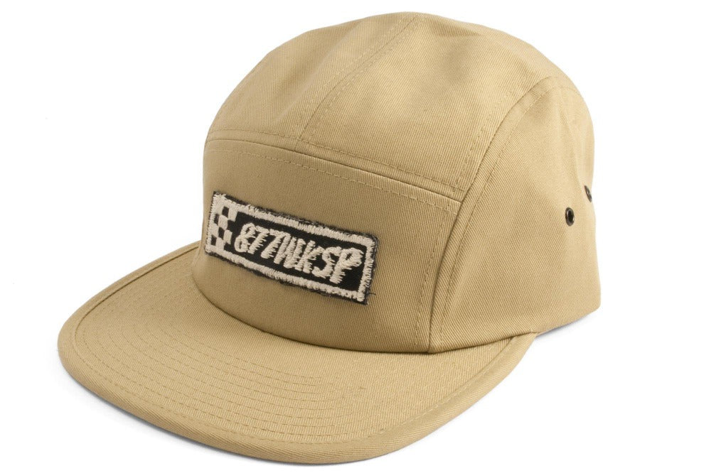 #197 - Basecap 5-Panel 877 Logo Checkerboard sand– 877 Workshop