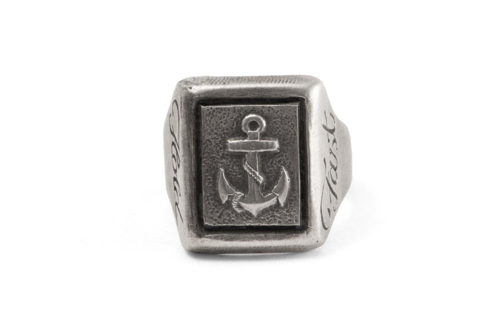 #041 - Signet Ring Navy Hold Fast– 877 Workshop