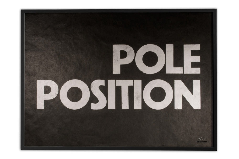 #173 - Poster Woodtype Pole Position– 877 Workshop